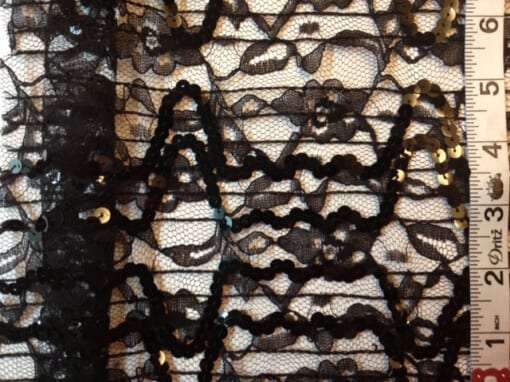 11C-101 Black Spangles | Your Design performance wear fabrics